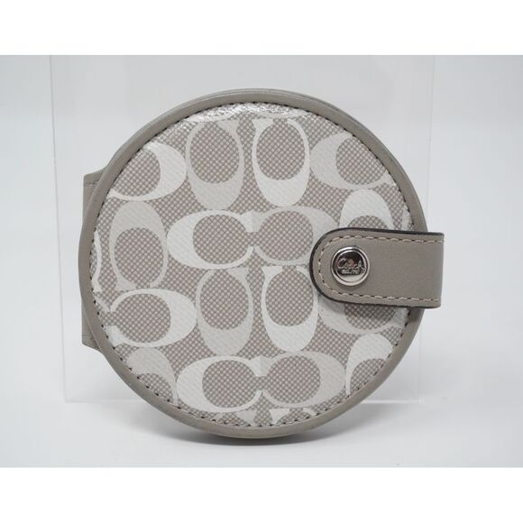 Coach | Accessories | Coach Vintage Grey And White Signature Coated ...